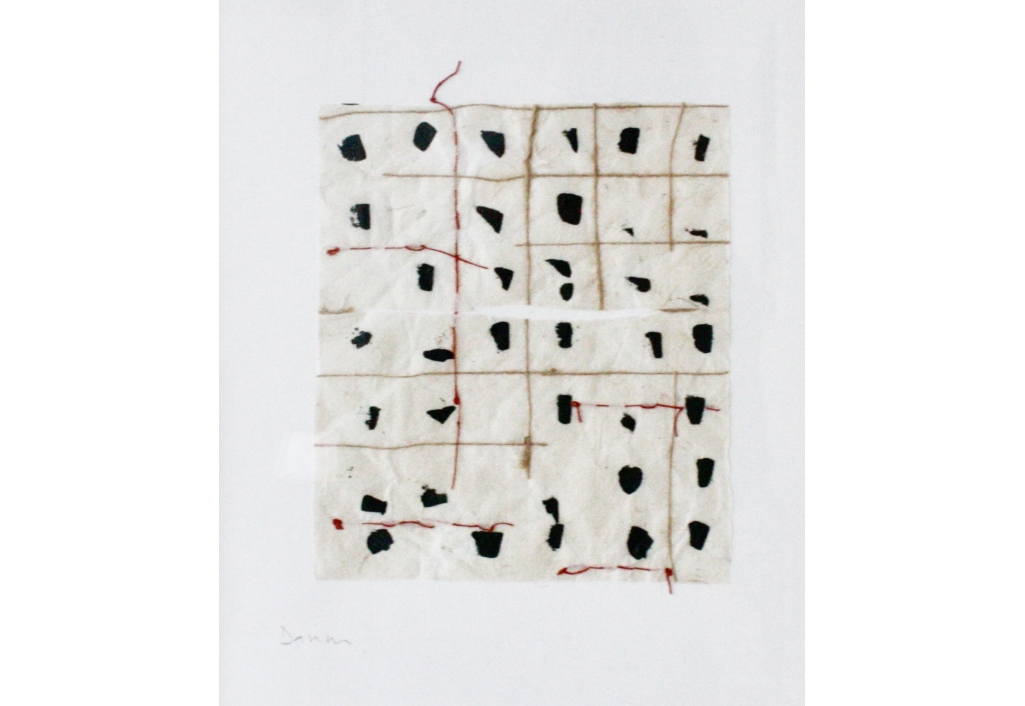 Lokta noir et couture fils rouge et files de chanvre par Catherine ...