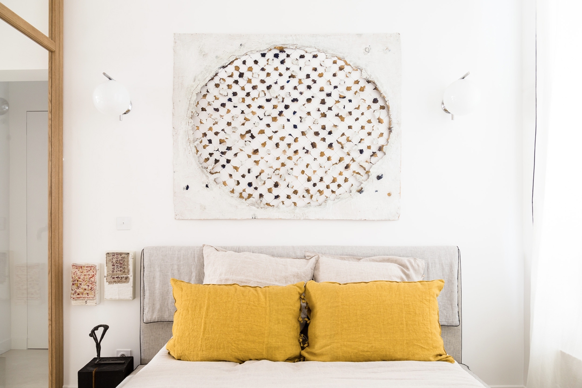 Ovale - Blanc & doré par Edward Baran - Amelie, Maison d'art